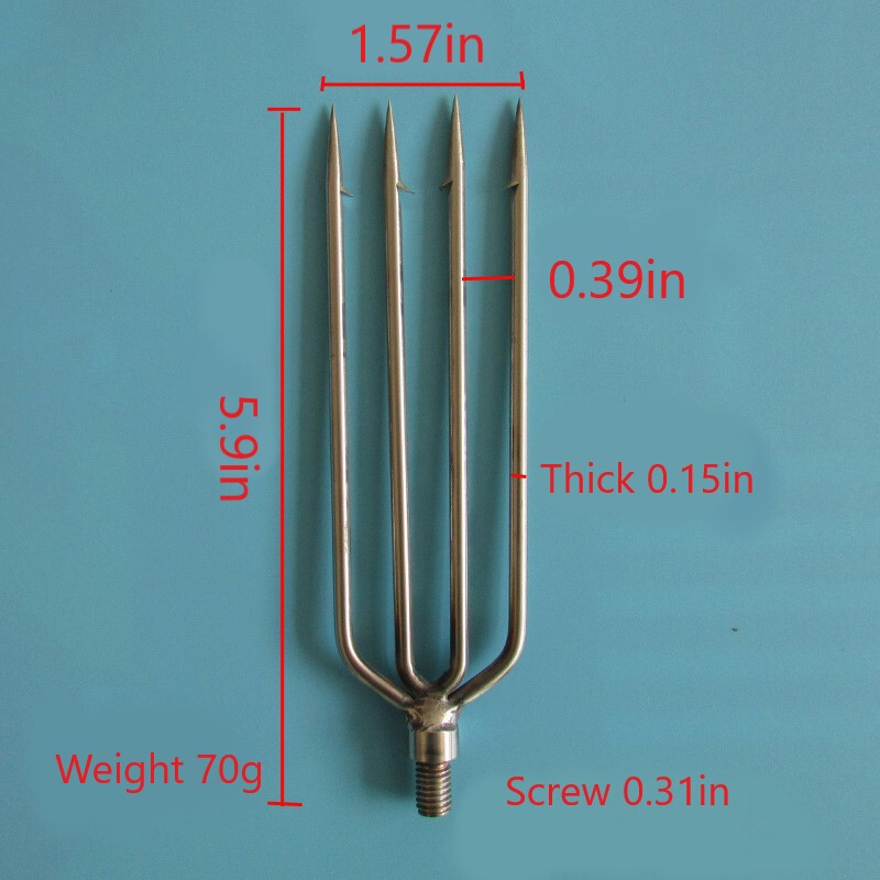 Stainless Steel Tooth Barb Fishing Retractable Handle Spear Harpoon Gun ...
