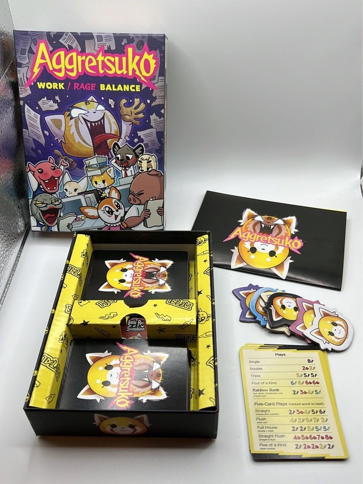 Aggretsuko Work Rage Balance Card Game | eBay