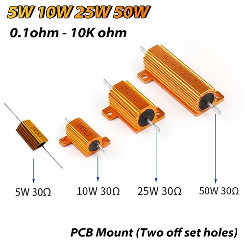 5W,10W,25W,50W Golden Aluminium Load Resistor Wire Wound 0.1 ohm-10K ...