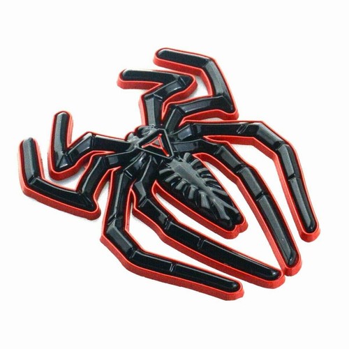 Spider Emblems Black Widow Edition Car Badge 3D Decal Black Red Line ...