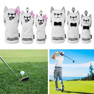 Golf Club Headcover, Cute Dog Golf Wood Headcovers, Embroidery Wood ...