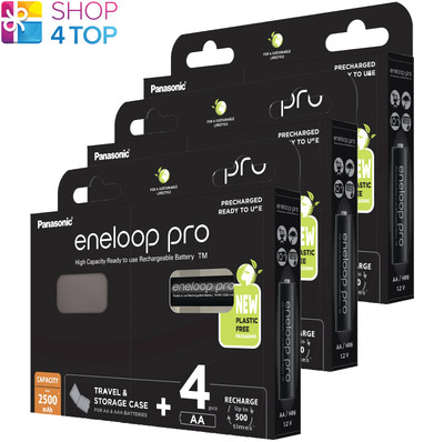 12 Panasonic Eneloop Pro Rechargeable Aa Hr6 Batteries Storage Case 1 ...