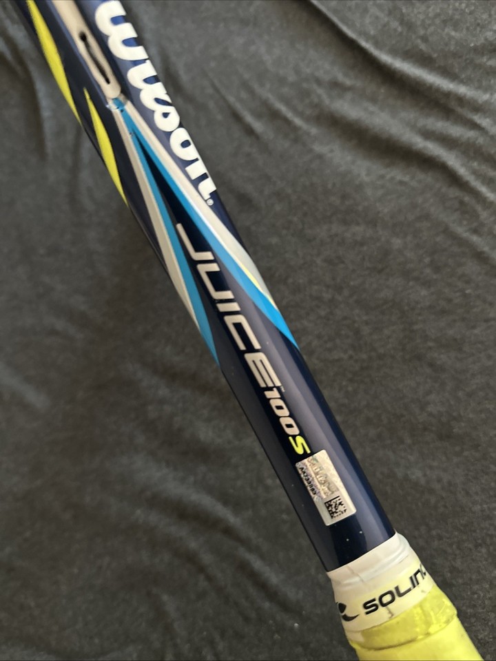 Wilson Juice 100s Tennis Racket Racquet 4 3/8 L3 Spin Effect Blue Read ...