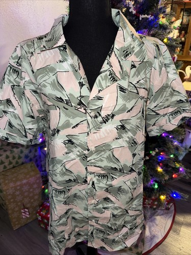 Stranger Things Jim Hopper Aloha Cosplay Button Down Shirt Large | eBay