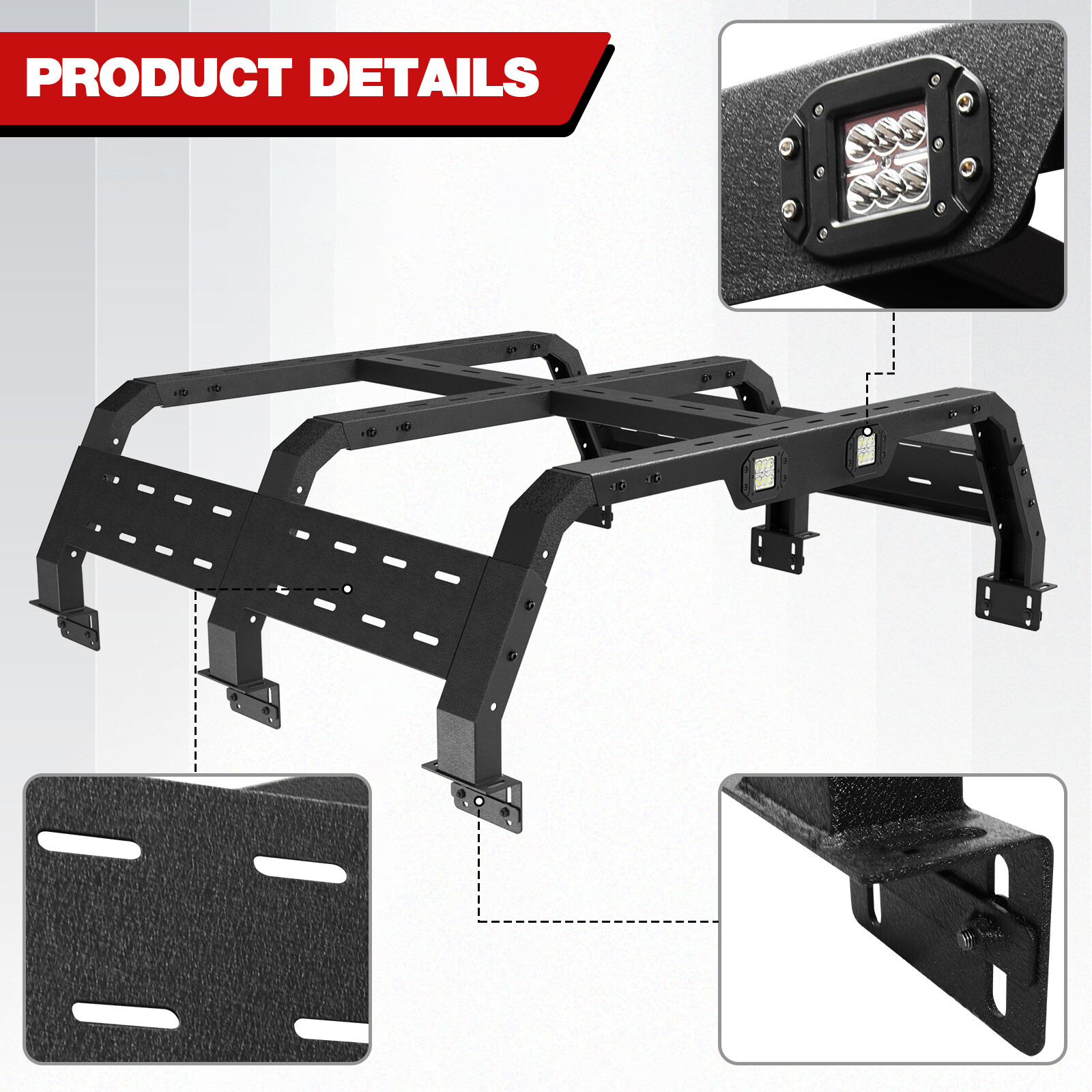 High Truck Bed Rack for Toyota Tacoma 05-22 /Tundra 2014-2022 ...