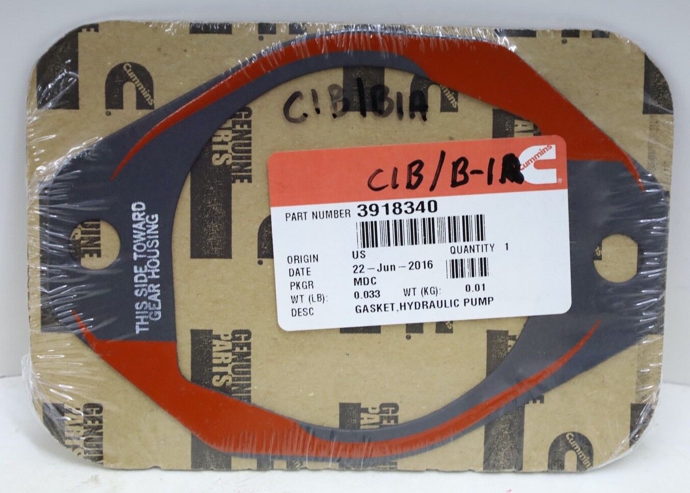 3918340+Cummins+Engine+Hydraulic+Pump+Gasket for sale online | eBay