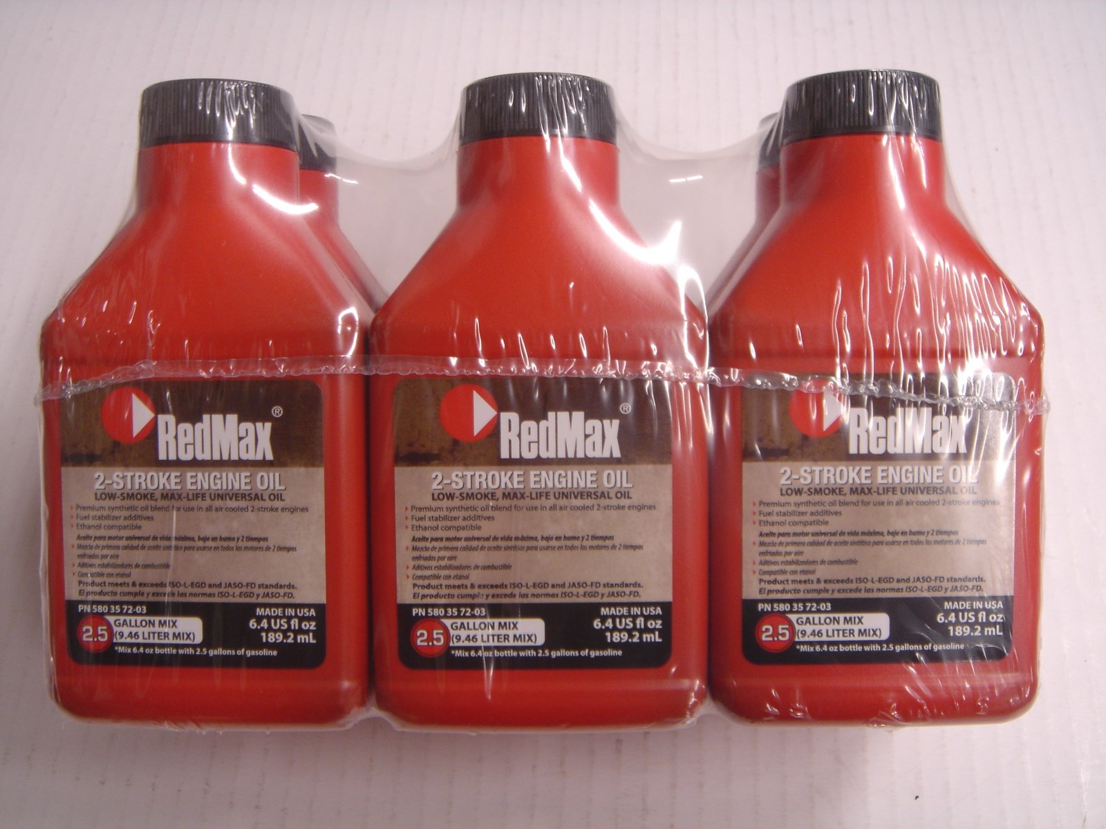 RedMax 6pc 2-cycle trimmer blower universal 50:1 ratio oil 2.5 gal mix ...