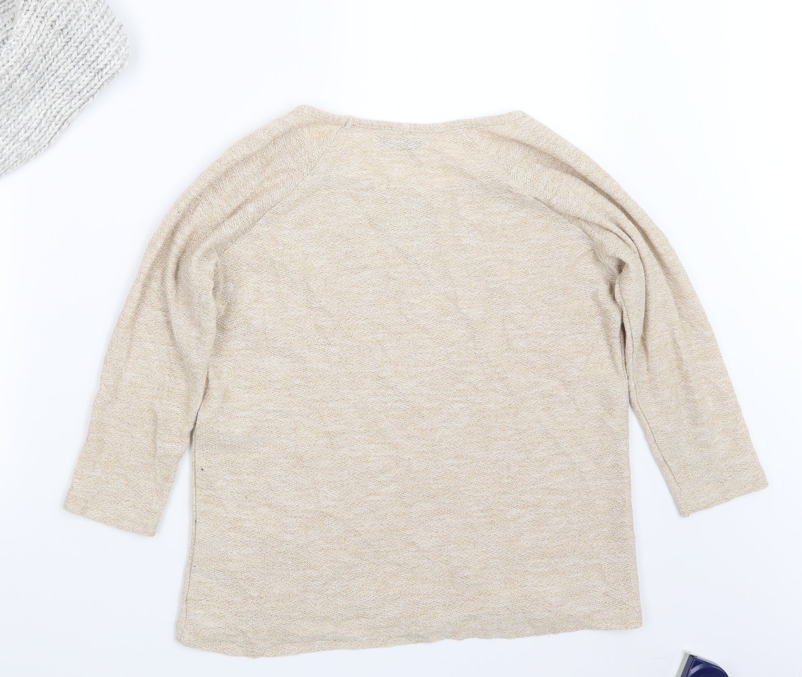 Oasis Womens Beige Crew Neck Polyester Blend Jumper Size XS | eBay UK