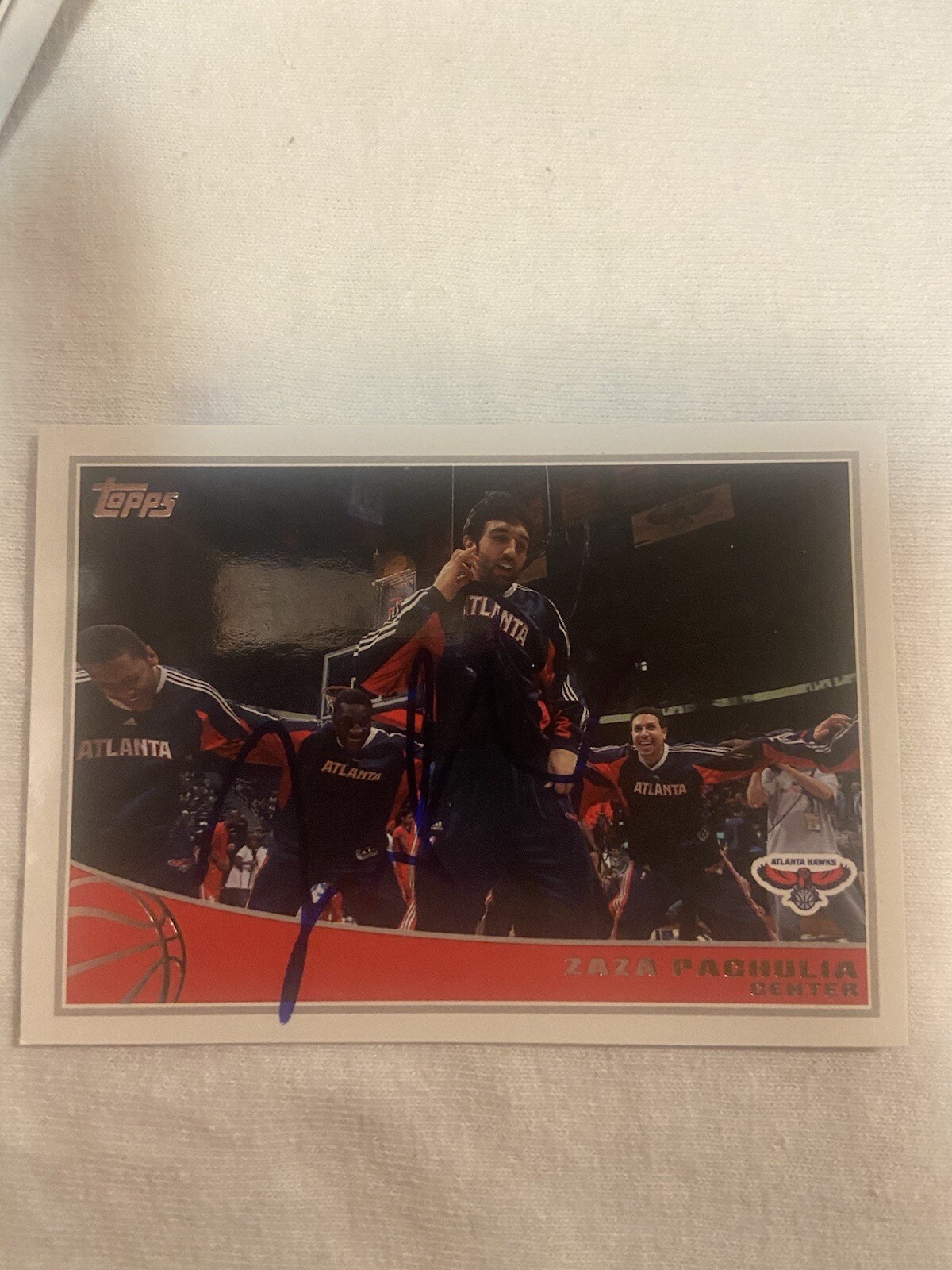 2009-10 Topps Atlanta Hawks Basketball Card #7 Zaza Pachulia AUTO 1/1 ...