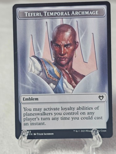 MTG Treasure Emblem - Teferi #48 53 Double-Sided Token Commander ...