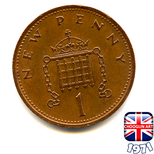 A BRITISH 1971 ELIZABETH II ONE PENNY 1p coin, 54 Years Old! | eBay