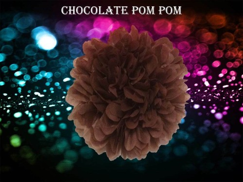 Chocolate Tissue Pom Poms Paper Home Wedding Birthday Party Decorations ...