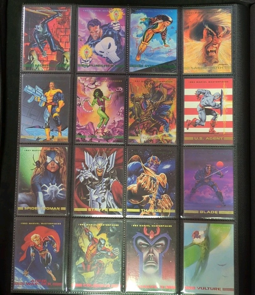 1993 Marvel Masterpieces Complete Base Set, Promo Cards & Dyna Etch Set ...
