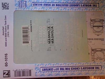 Microscale Decal N #60-1016 Assorted 6000 and 8000-Gallon Tank Cars ...