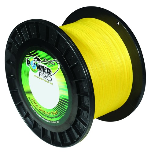 Power Pro Spectra Hi-Vis Yellow Braided Line Strong High Visibility ...