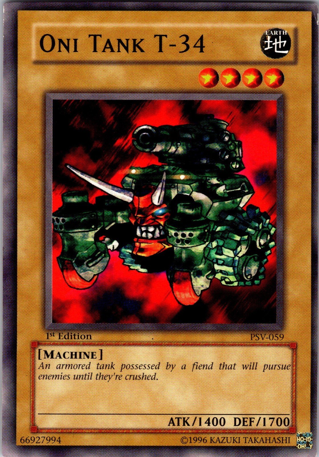 Yu-Gi-Oh TCG Oni Tank T-34 PSV-059 1st Edition Regular Common Card LP ...