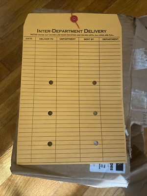 100 Inter-Department Delivery 9x12" Envelopes String & Button Ships ...