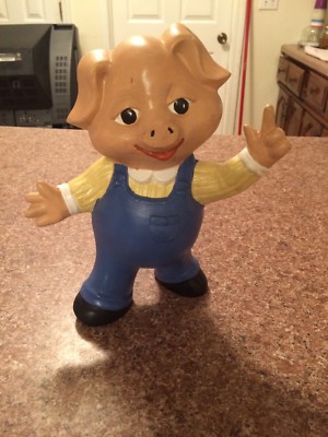Vtg Ceramic Laughing And Waving Piggy | eBay