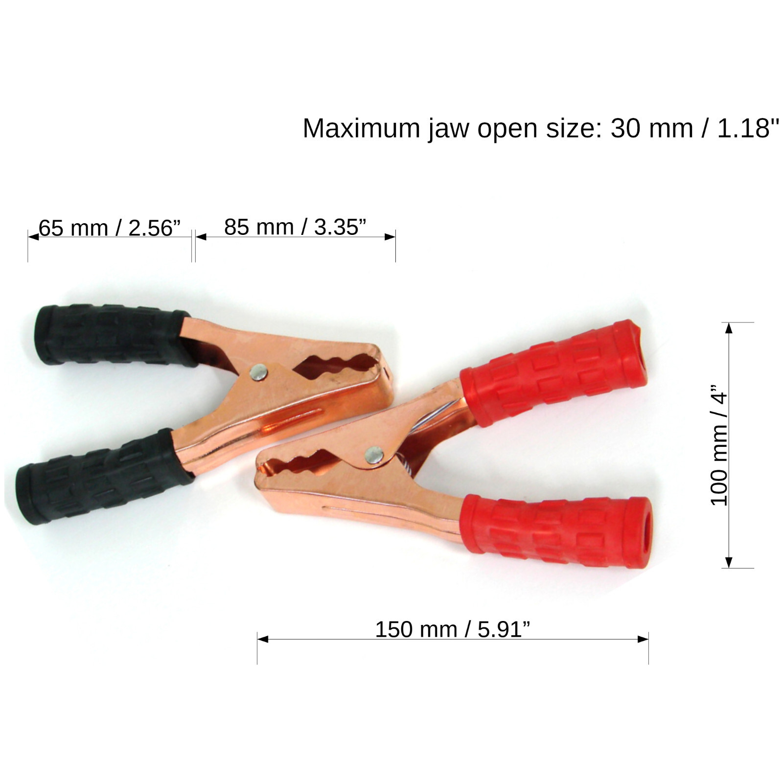 Crocodile Clips Alligator Clamps Electrical Cable Terminal Car Battery ...