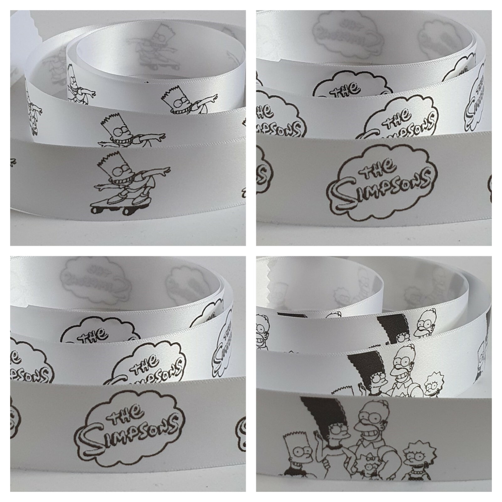 Simpsons Ribbon 3 designs 25mm Wide Various colours/Lengths cake ribbon ...