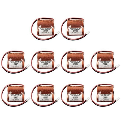 (10 Pack) For Mitsubishi MR-BAT6V1 2CR17335A WK17 6V 1800mAh battery ...