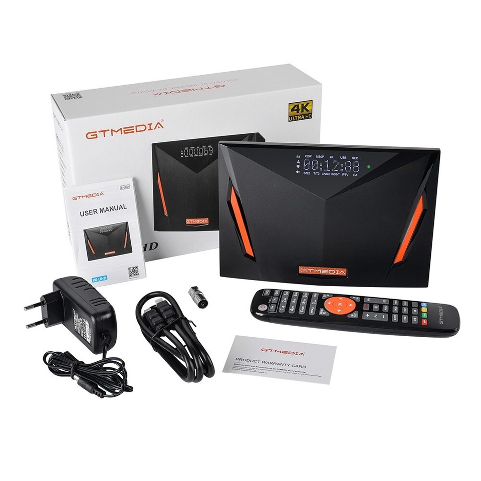 4K UHD FTA DVB-S2/S2X/T2/ATSC-J.83B Satellite TV Receiver Twin Tuner ...