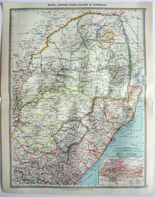 1900-Now - 1906 Lithograph Antique Map