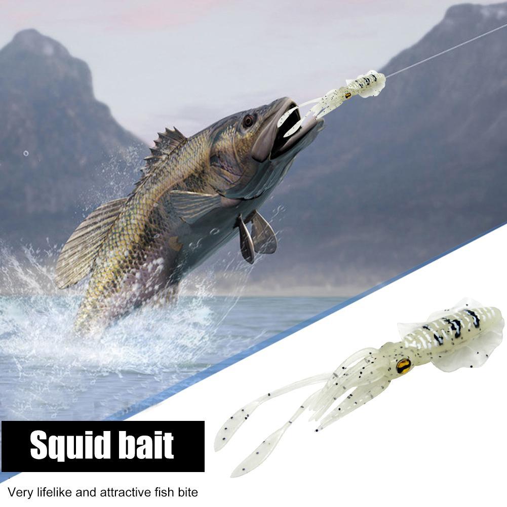 15cm 20g Bionic Squid Sea Fishing Lures Artificial Soft Bait (Luminous ...