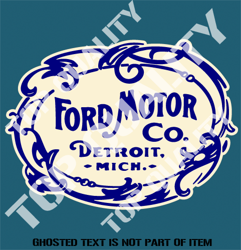 VINTAGE FORD MOTOR DECAL STICKER RETRO FORD AMERICANA HOT ROD RAT ROD ...