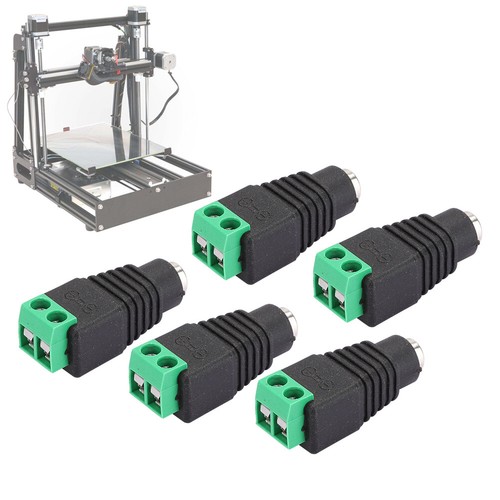 5Pcs DC To Female Terminal Plug Black Green Power Jack 3D Printer ...