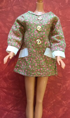 Vintage 60s Mod Era Barbie Clone Doll Green Pink Mini Dress Shillman ...