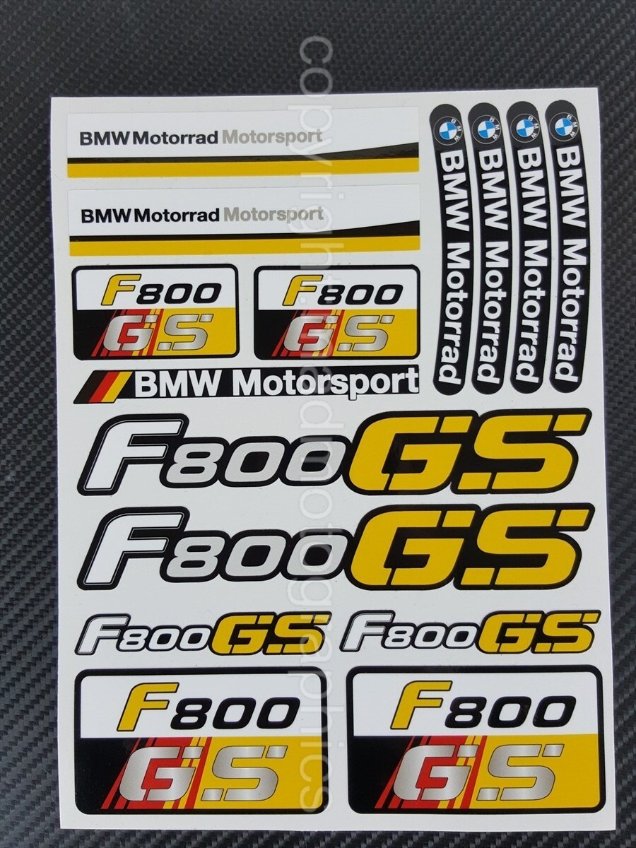 bmw f800 gs F800GS motorcycle motorrad decal sticker set quality ...