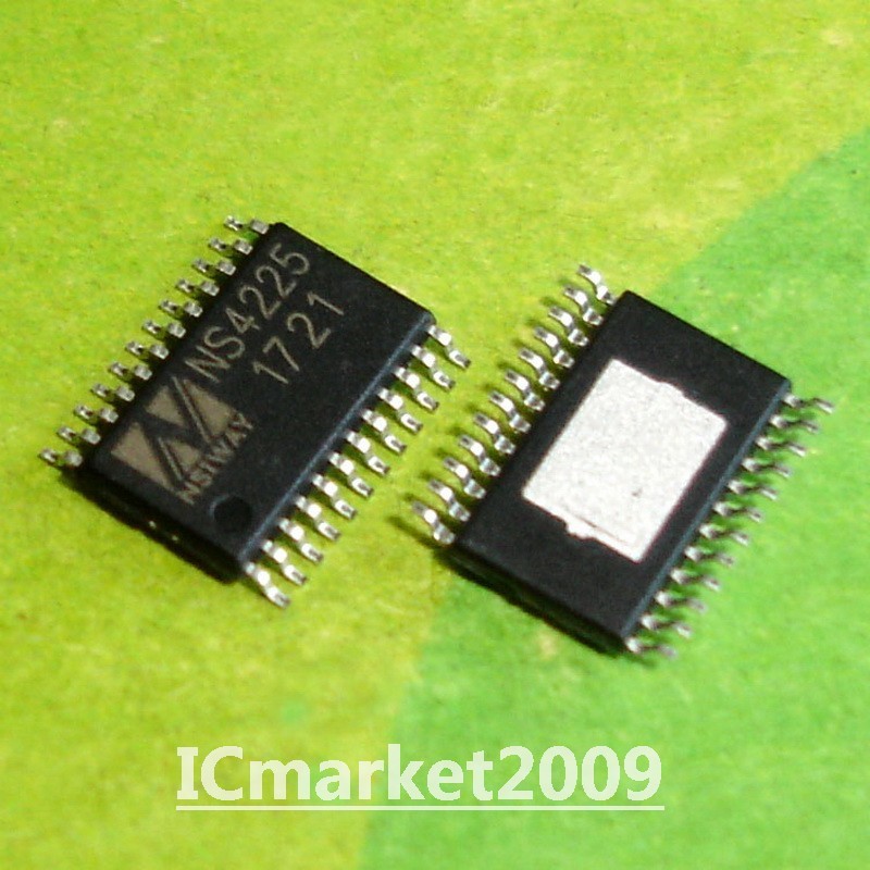 10 PCS NS4225 TSSOP-24 2-Channel 2x25W Filterless, Class D Audio ...