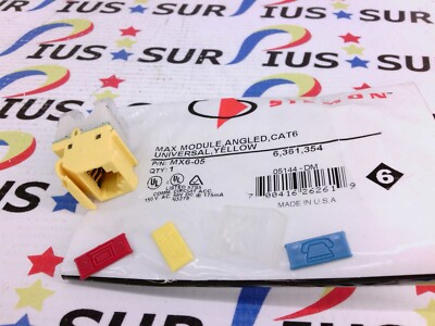 NSOP Siemon Max Module Angled Cat 6e Universal Yellow MX6-06 Punchdown ...