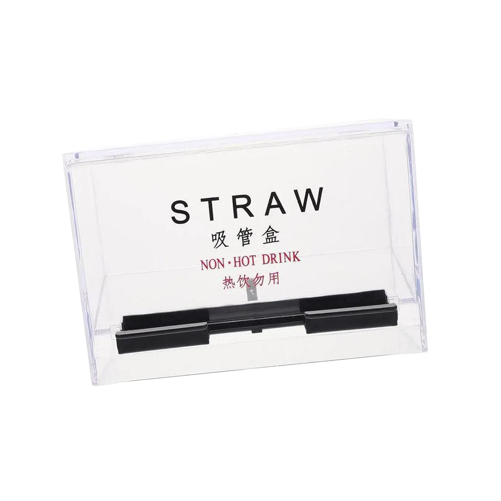 Drinking Straw Holder Clear Straw Container for Living Room Restaurant ...