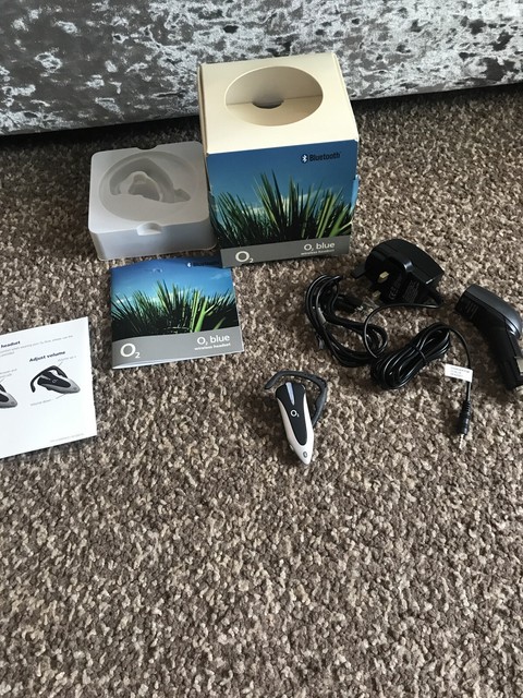 O2 Blue Wireless Headset Bluetooth Boxed With All Bits for sale online ...