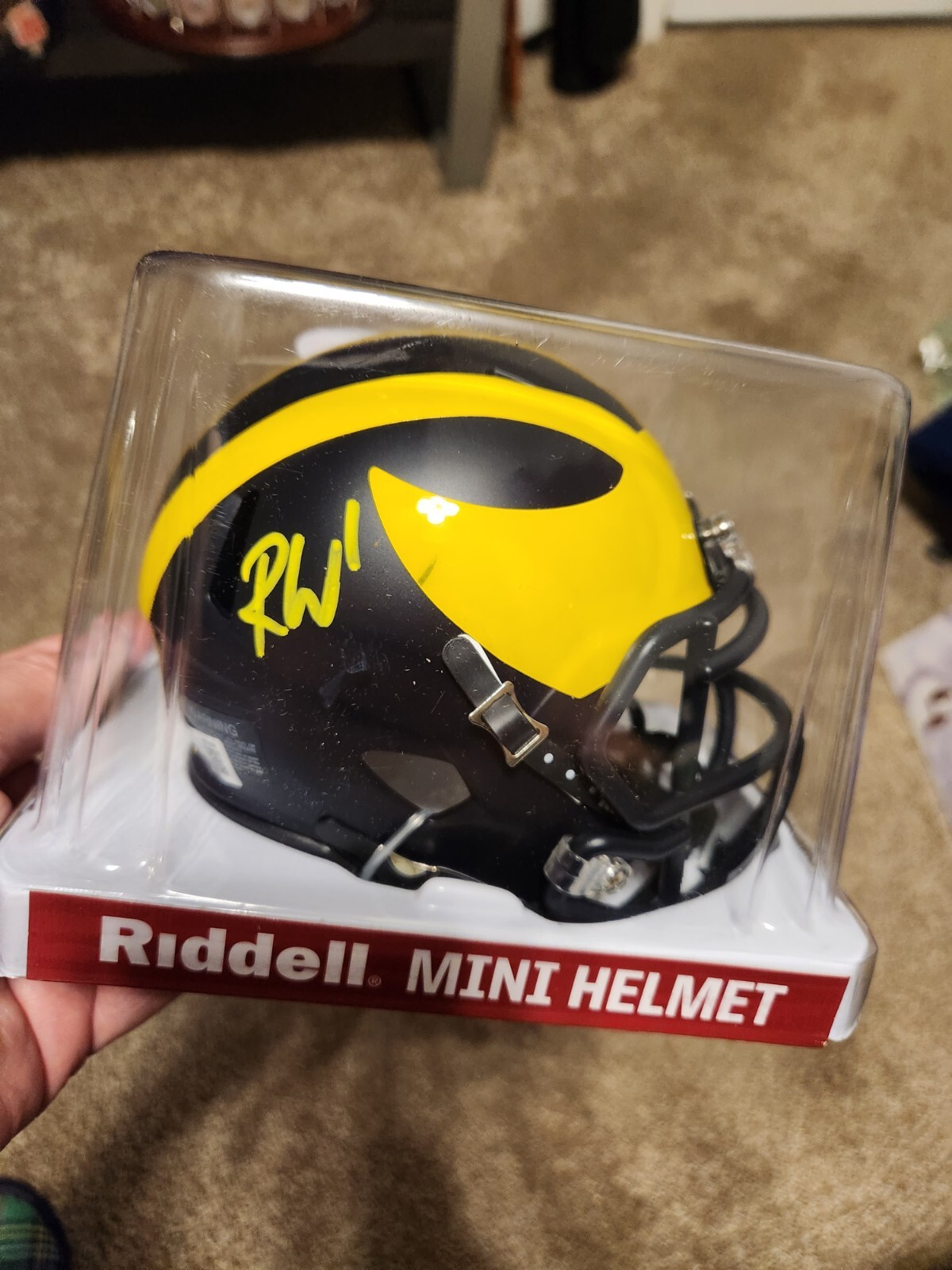 ROMAN WILSON AUTOGRAPHED MICHIGAN WOLVERINES RIDDELL MINI HELMET | eBay