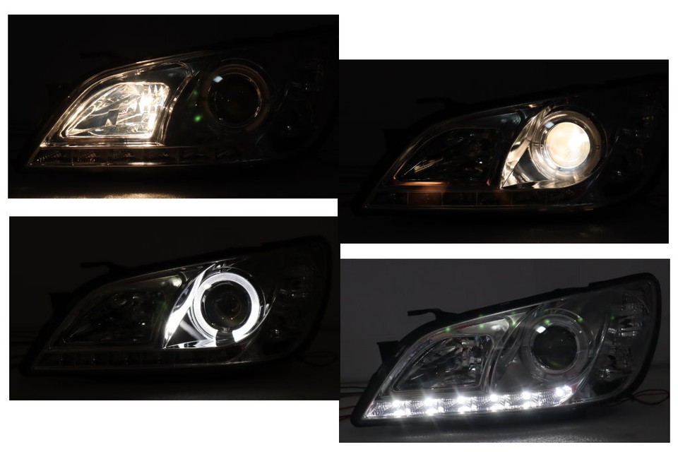LED PROJECTOR Headlights pair Chrome housing for~00-05~Lexus Altezza ...
