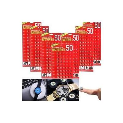 50 X ASSORTED Watch Cell Batteries AG1 AG3 AG4 AG10 AG12 AG13 for Toys ...
