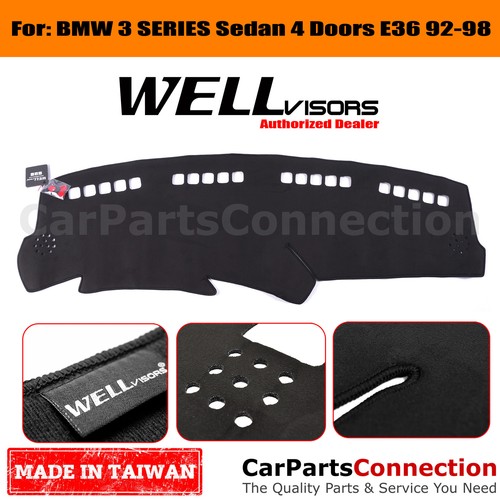 Wellvisors Dash Mat Cover For BMW 3-Series Sedan E36 1992-1998 Suede ...