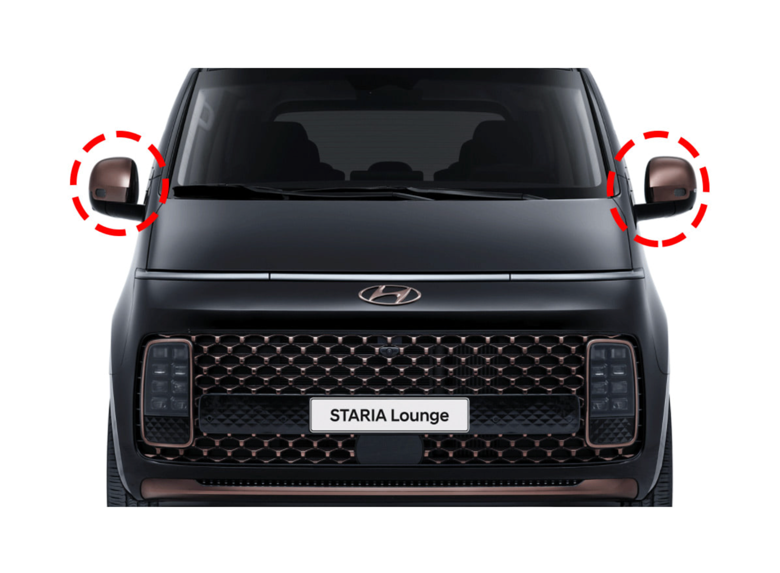 OEM 87616-CG020TKC SCALP-O/S RR VIEW MIRROR LH Black for Hyundai Staria ...