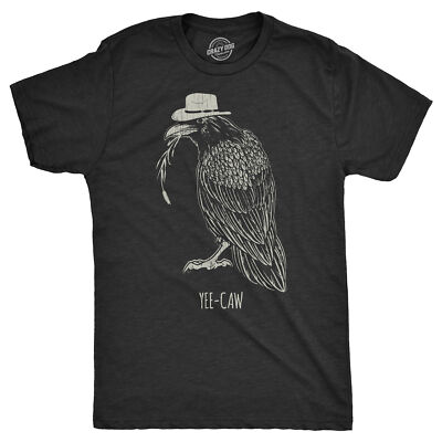 Mens Yee Caw T Shirt Funny Southern Crow Raven Joke Tee For Guys | eBay