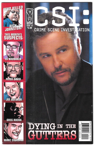 CSI Comic 1 Dying In The Gutters Cover A First Print 2006 Ed Brubaker ...