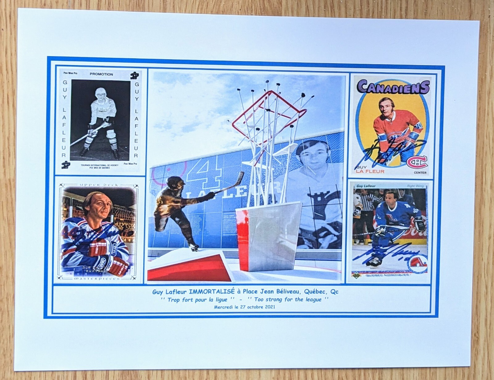 Autographed Guy Lafleur Reprint Lithograph Photo Limited Edition 1 of 2 ...