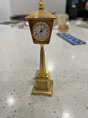 Brass Miniature Quartz Analog Street Lamp Post Clock | eBay UK