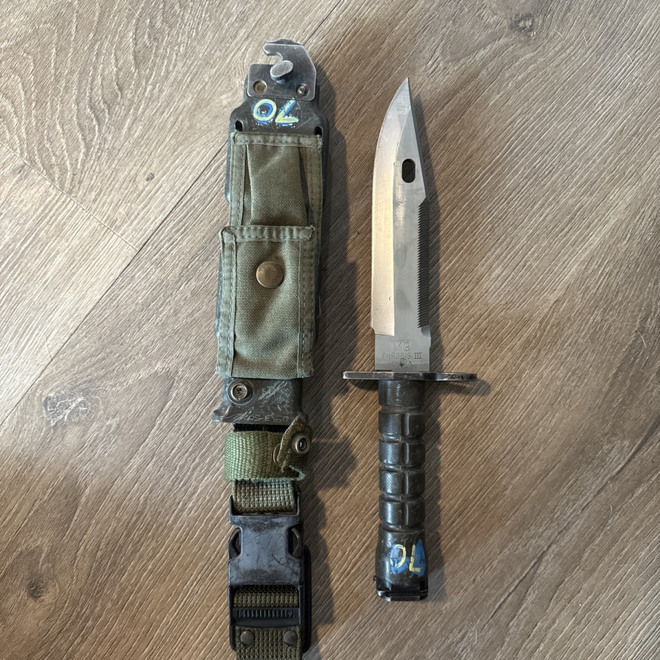 USA M9 PHROBIS III Military Bayonet Knife Blade with Scabbard Case | eBay