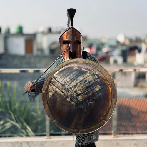 Spartan Warrior Costume – King Leonidas 300 Movie Armor with Helmet ...