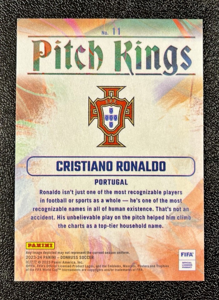 2023-24 Panini Donruss FIFA Pitch Kings CRISTIANO RONALDO #11 Portugal ...