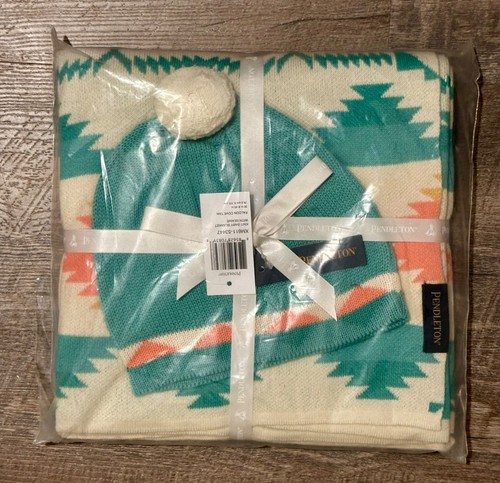 NEW Pendleton Knit Baby Blanket with Beanie - Organic Cotton - Falcon ...