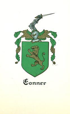 *Great Coat of Arms Conner Family Crest genealogy, would look great ...